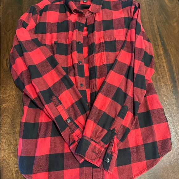 J. Crew Factory | Shirts | J Crew Factory Red And Black Checkered Mens ...
